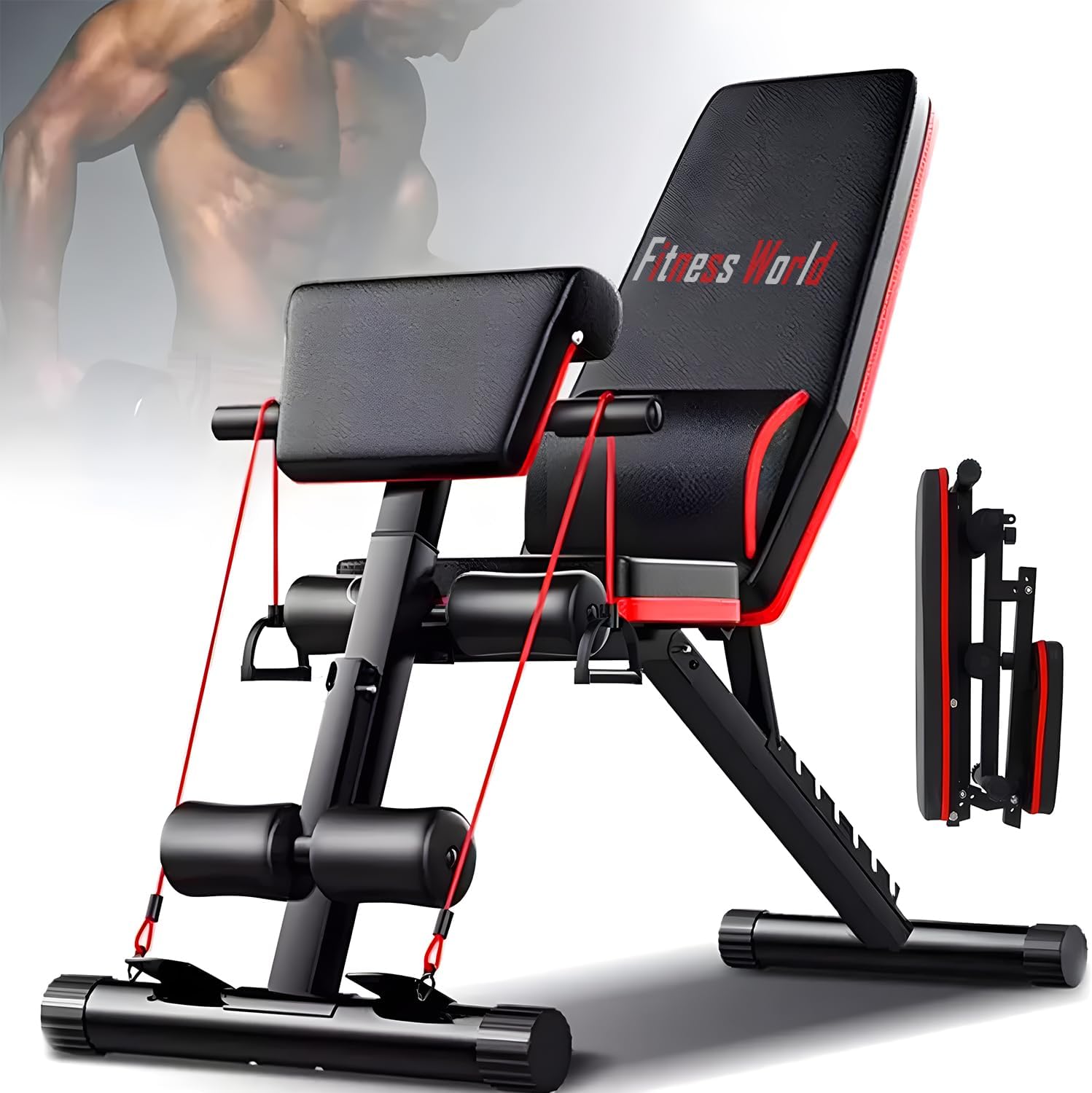 Fitness World Adjustable Weight Lifting Bench for Home Gym ...