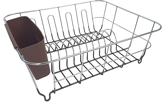 Amazon.com - Dish Drying Rack & Cutlery Holder 2 Piece Set - Compact ...