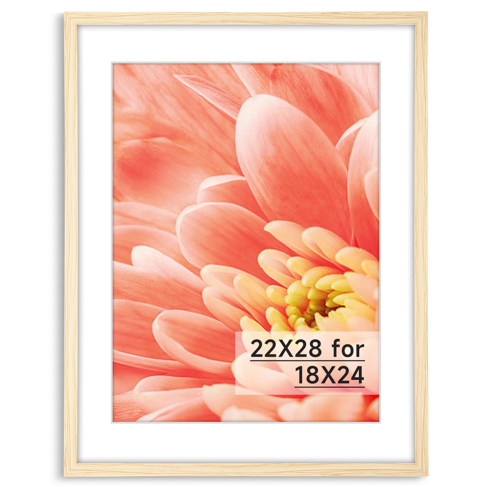 Amazon.com - HLiWEGNS Oak 22x28 Frame - Single Frame - Rustic Woodgrain ...