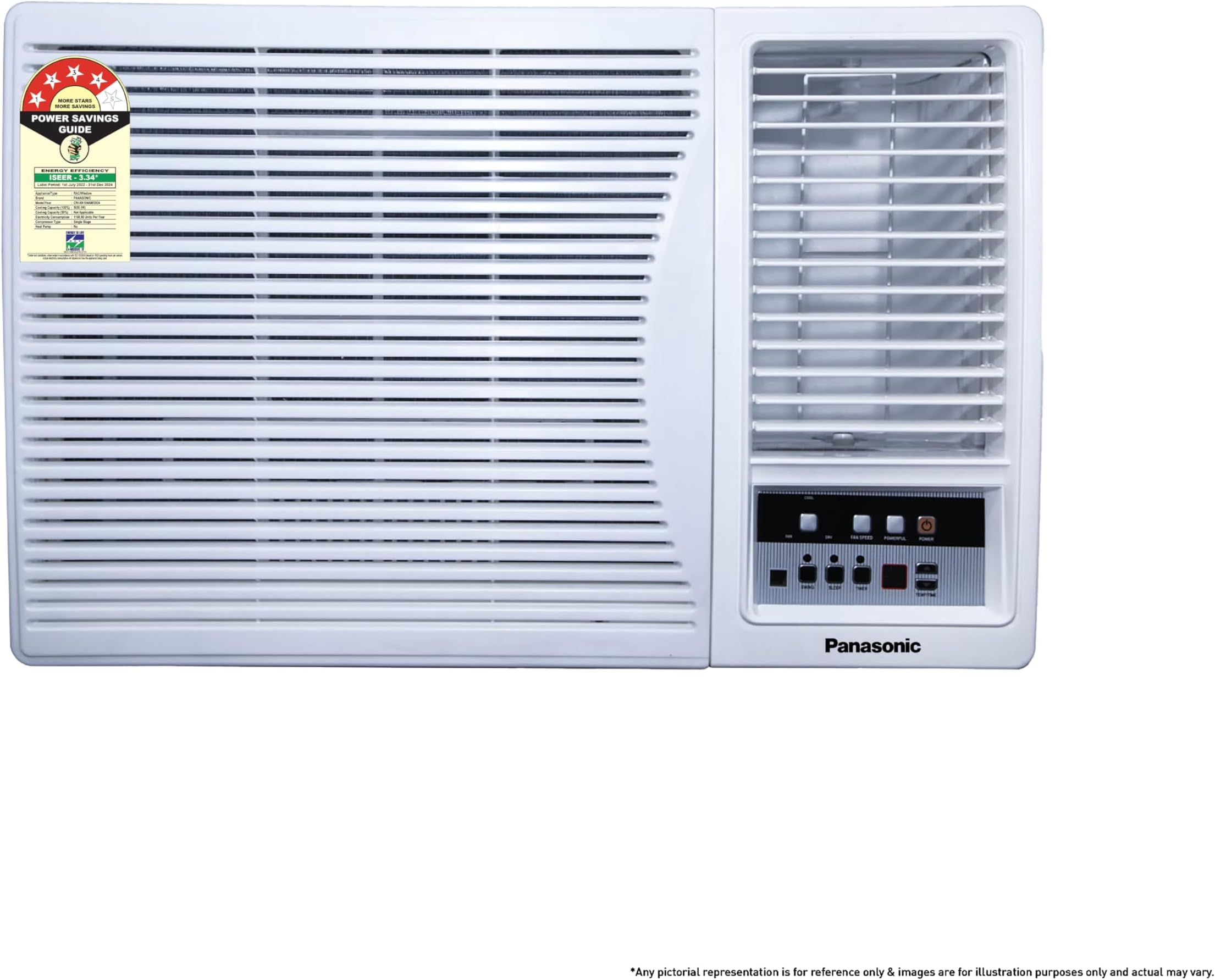 Panasonic 1.5 Ton 4 Star Fixed Speed Window AC (Copper Condenser, PM 0. ...