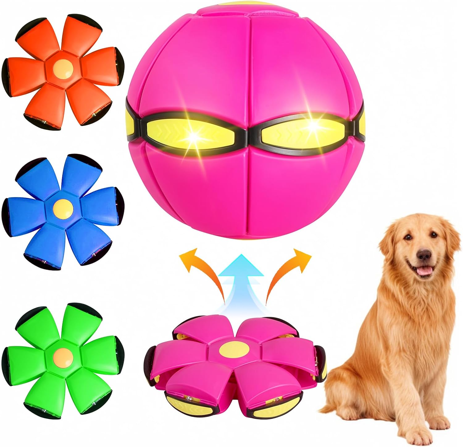 Amazon.com : Doggy Disc Balls, Pet Toy Flying Saucer Ball Magic Ball ...