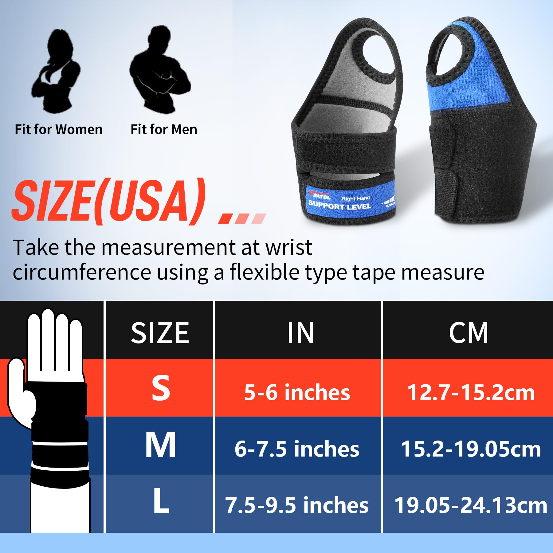 Snapklik.com : 2 Pack Wrist Wraps For Pain, Hand Wraps For Carpal ...
