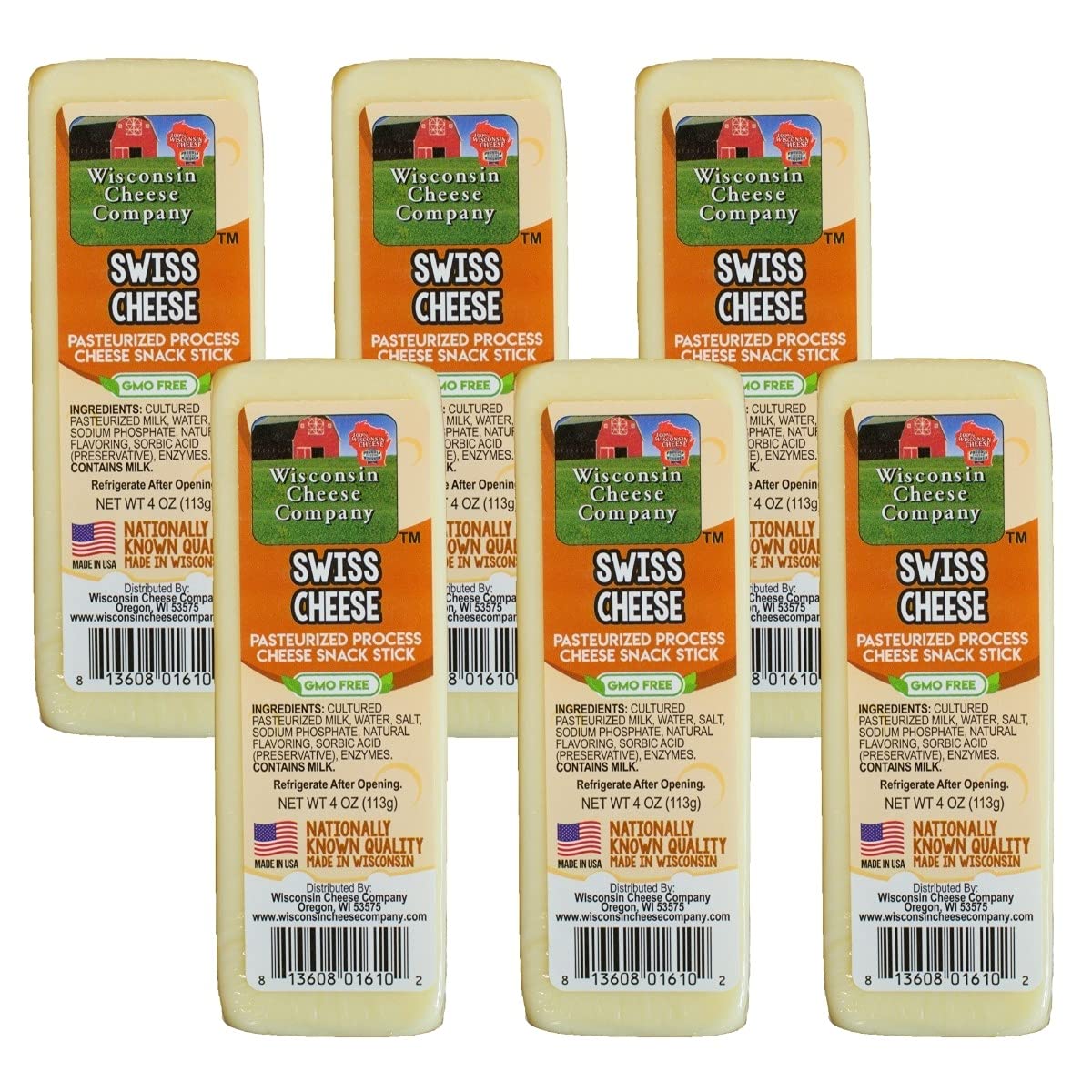 Amazon.com: Wisconsin Cheese Company - 100% Wisconsin Swiss Cheese 4 oz ...