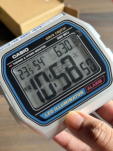 Casio DQD-851J-8JF Alarm Clock, Wave Sceptor, Radio Clock, Temperature ...