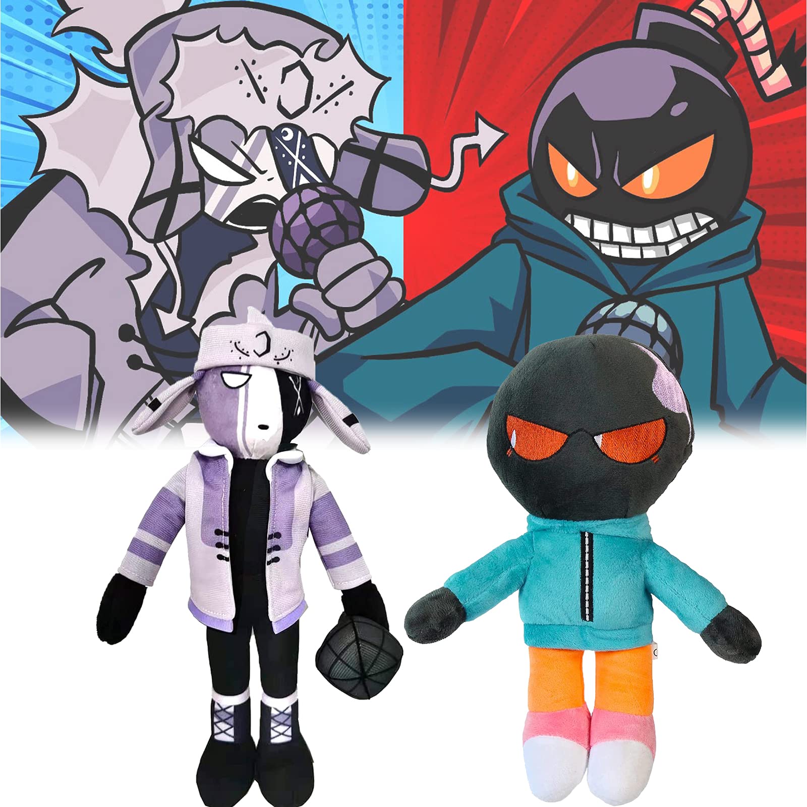 Buy 2pcs Witty Plush FNF, FNF Ruv Plush, Friday Night Funkin Plushies ...