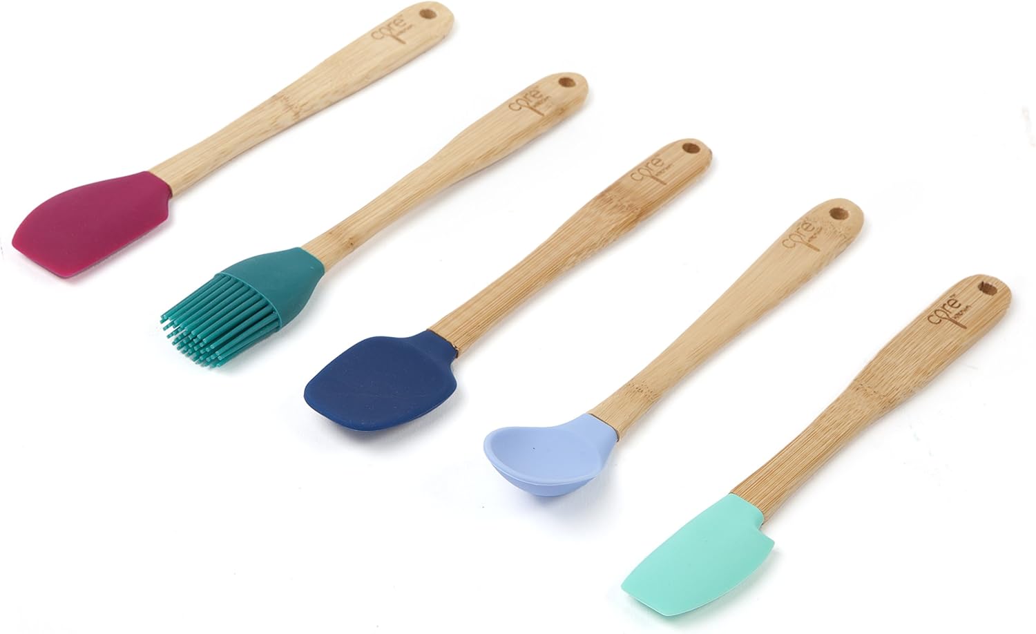 Amazon.com: Core Kitchen 8.25" 5pc Silicone Mini Utensil Set with ...