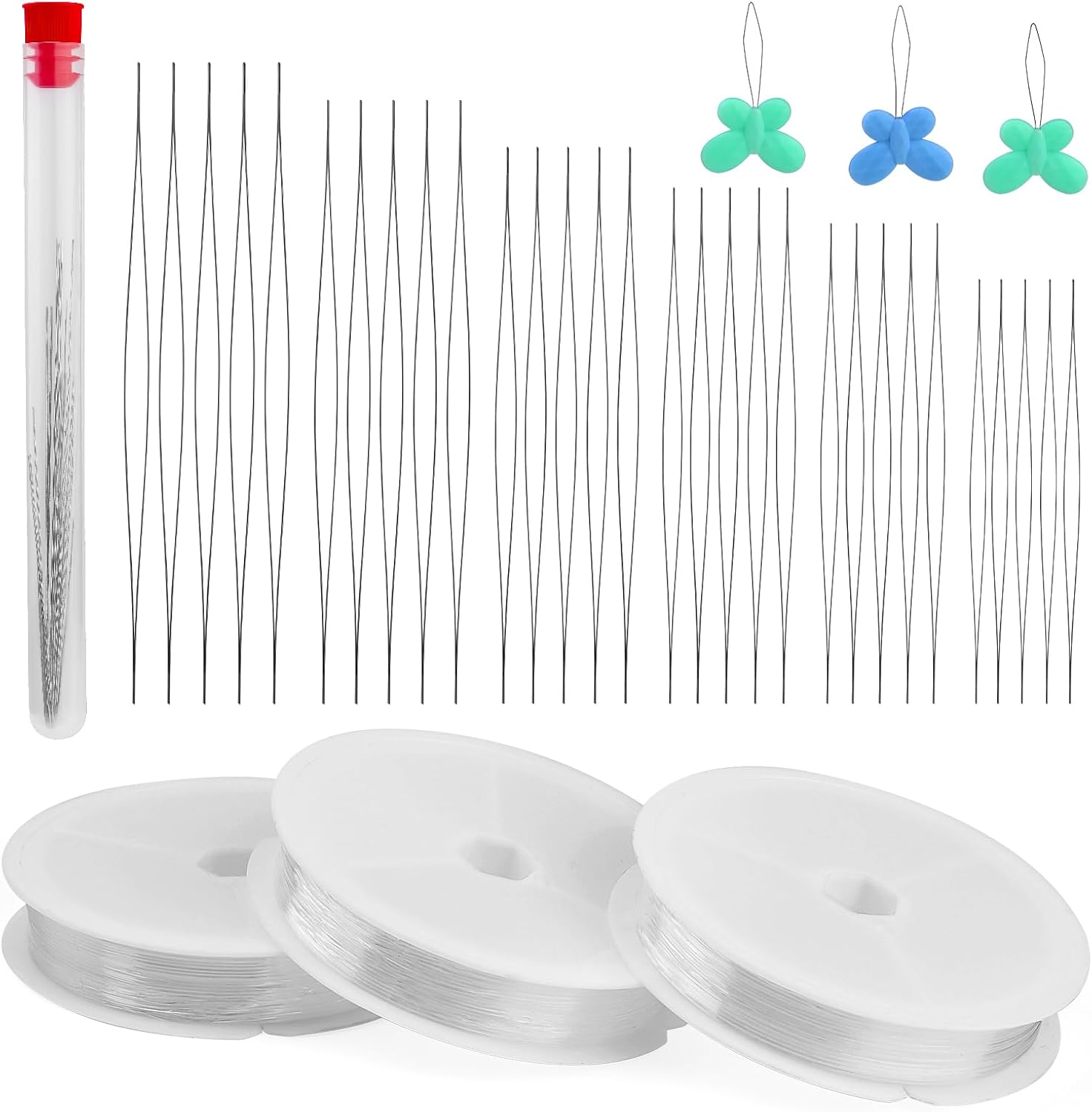 Amazon.com: 37Pcs Beading Needle Set for Jewelry Making, 30Pcs Big Eye ...