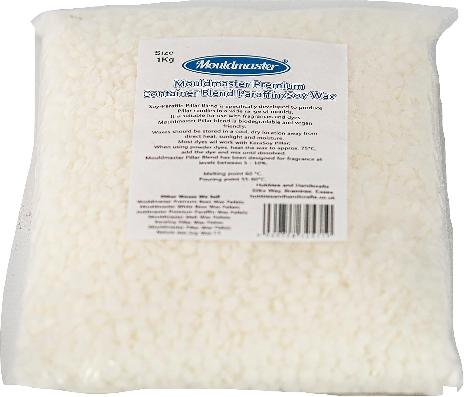 Amazon.com: Mouldmaster Premium Container Blend Paraffin/Soy Wax, 1kg ...