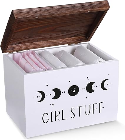 Amazon.com: Yousoontic Tampon Holder for Bathroom with Lid Period Box 8 ...