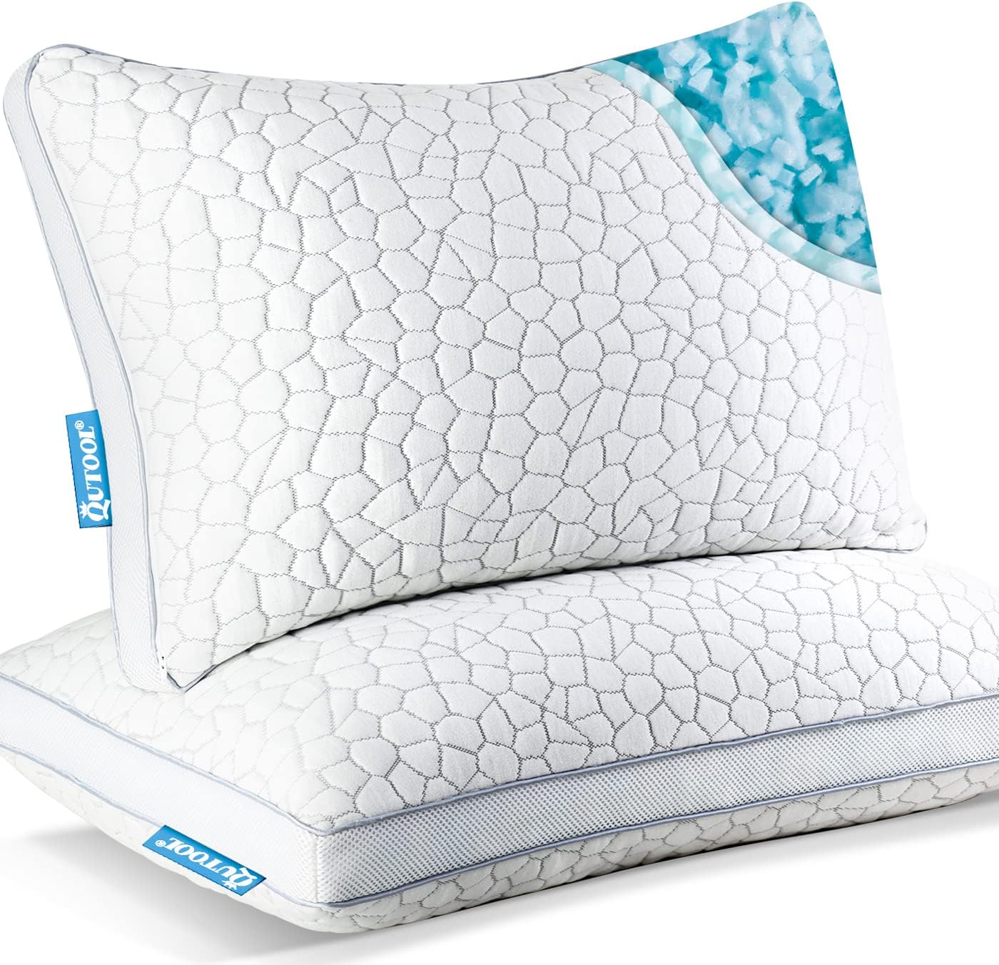Amazon.com: Shredded Memory Foam Pillows 2 Pack, Rayon Derived from ...