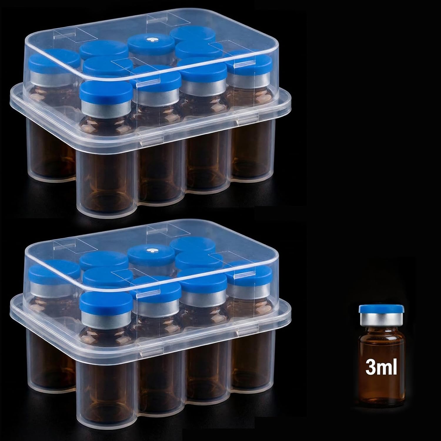 Amazon.com: Peptide Case for Fridge, 2 Pack 3 mL Vial Holder for ...