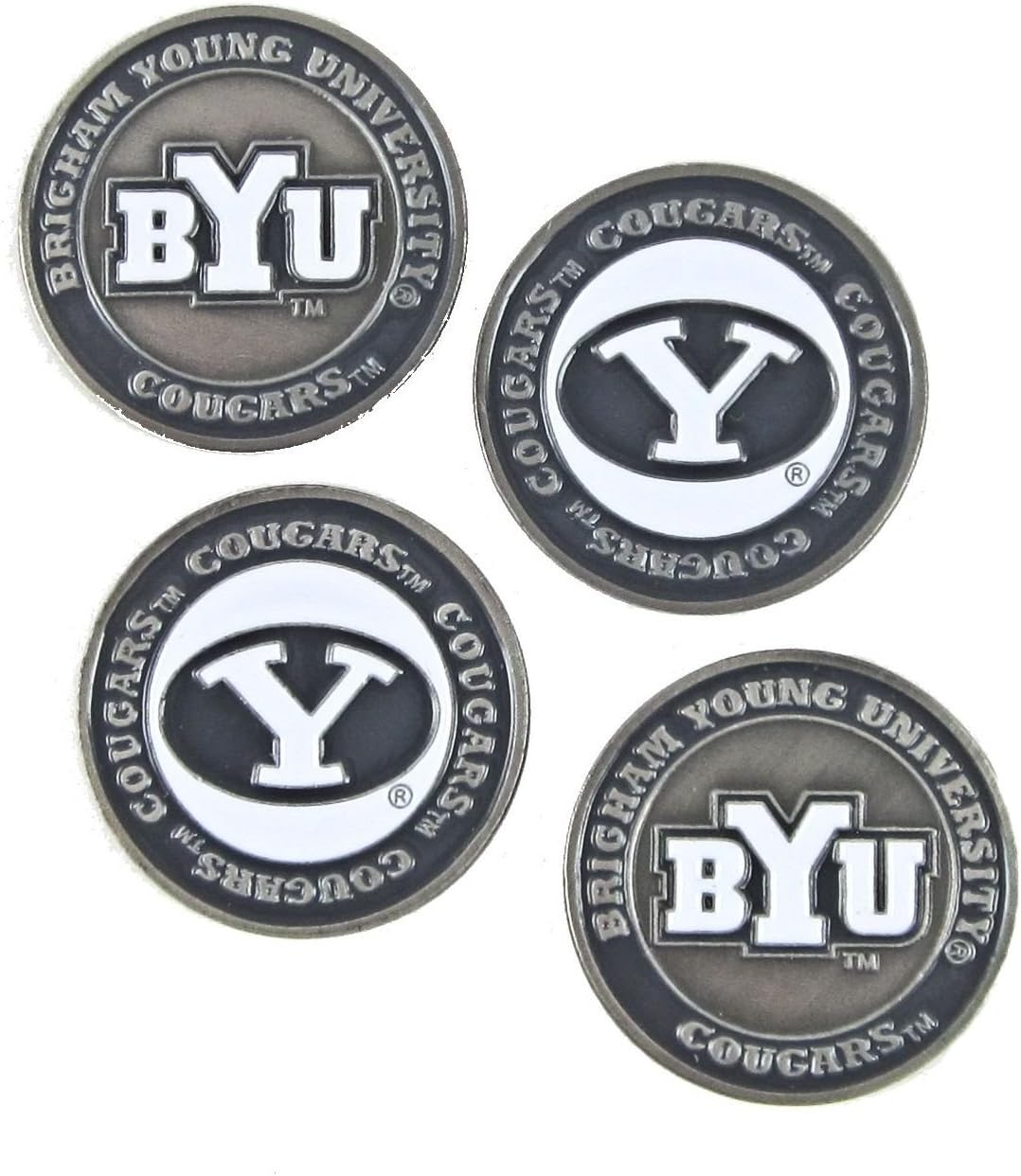 Amazon.com : Brigham Young Cougars Double Sided BYU Golf Ball Markers ...
