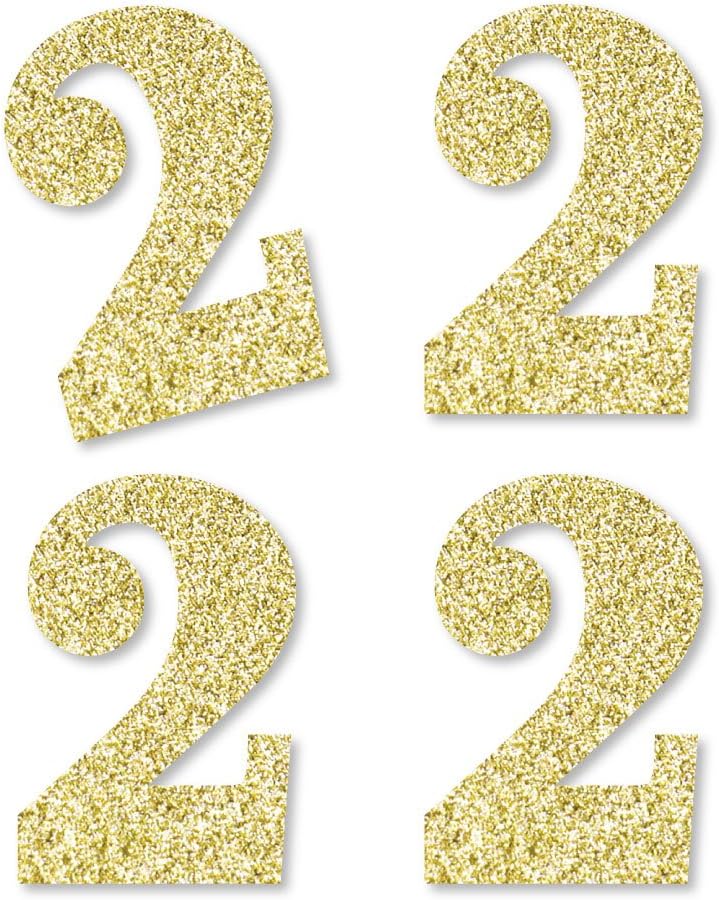 Amazon.com: Big Dot of Happiness Gold Glitter 2 - No-Mess Real Gold ...