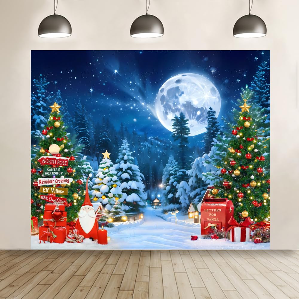 Amazon.com : Christmas Backdrop 10x8ft Winter Wonderland Forest Xmas ...