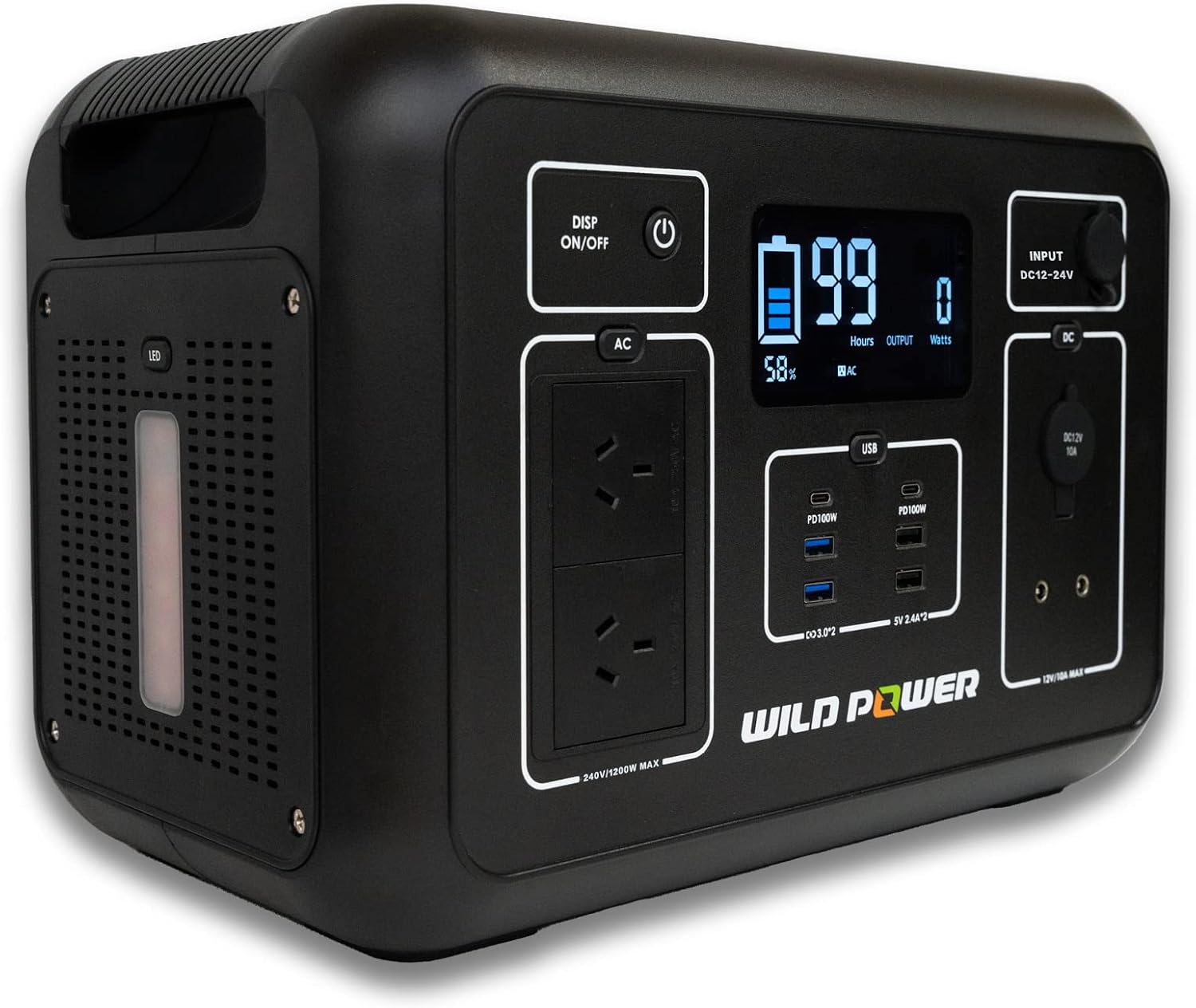 WILD POWER 1132Wh Portable Power Station Mobile Power Storage with ...