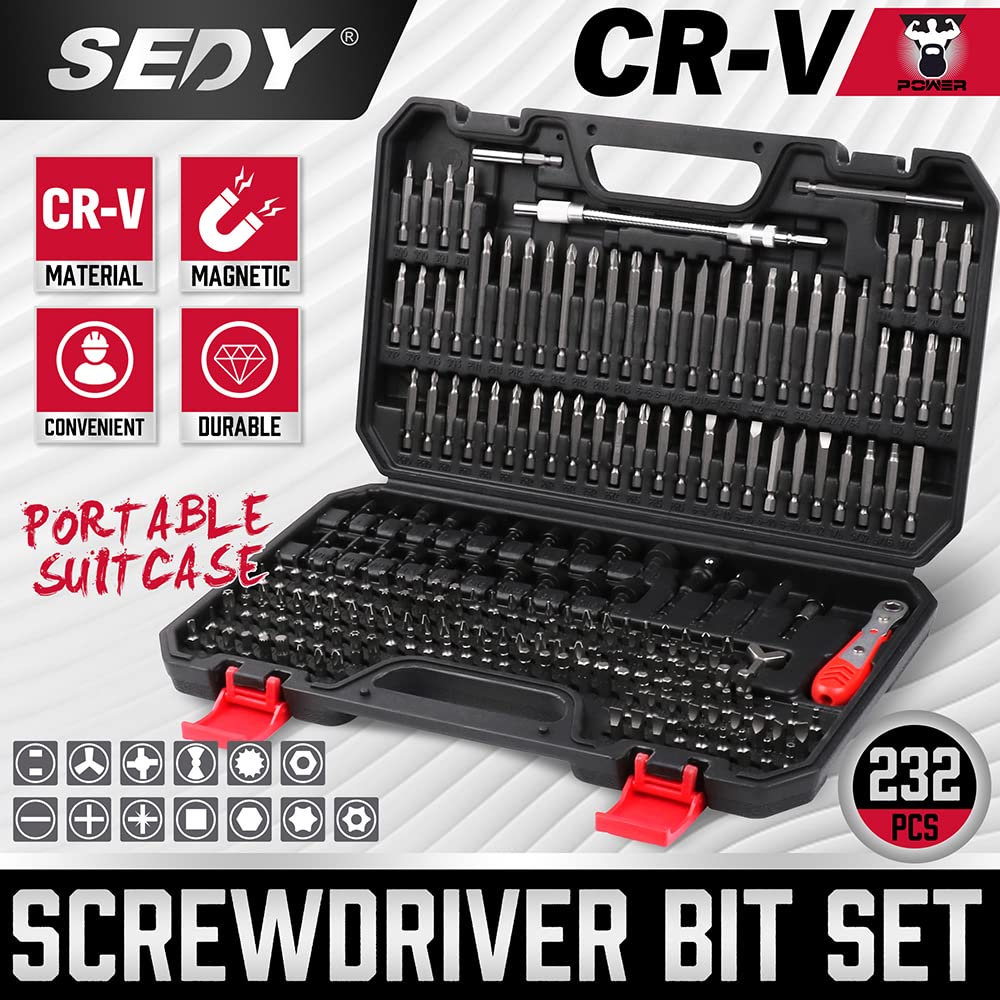 232-Piece Ultimate Screwdriver Bit Set - Security Bit Set, Screw Driver ...