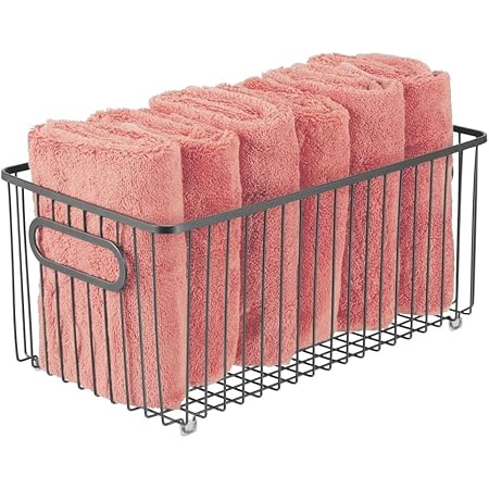 mDesign Storage Basket – Extra Large Metal Wire Basket for Household ...