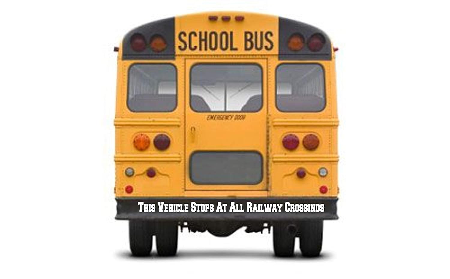 Amazon.com: School bus Vehicle Stops at All Railway Crossings decal ...