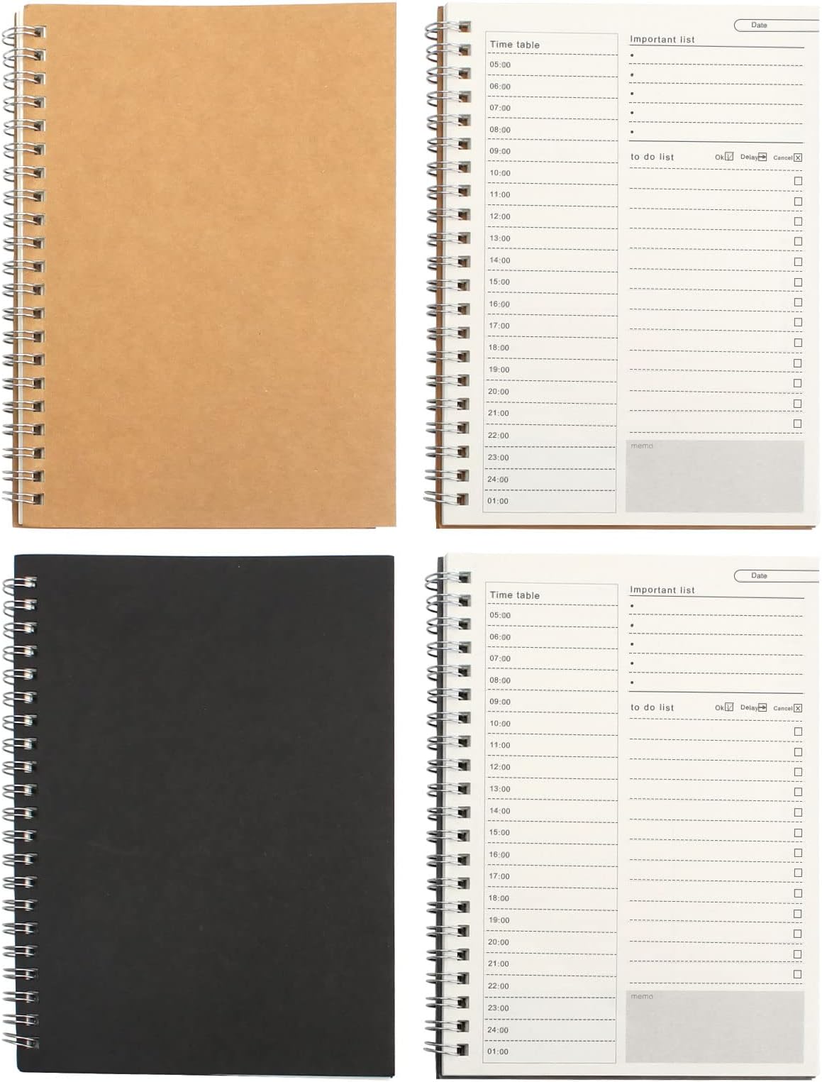 4 Pack Time Management Manual, Daily Planner Notebook To Do List ...