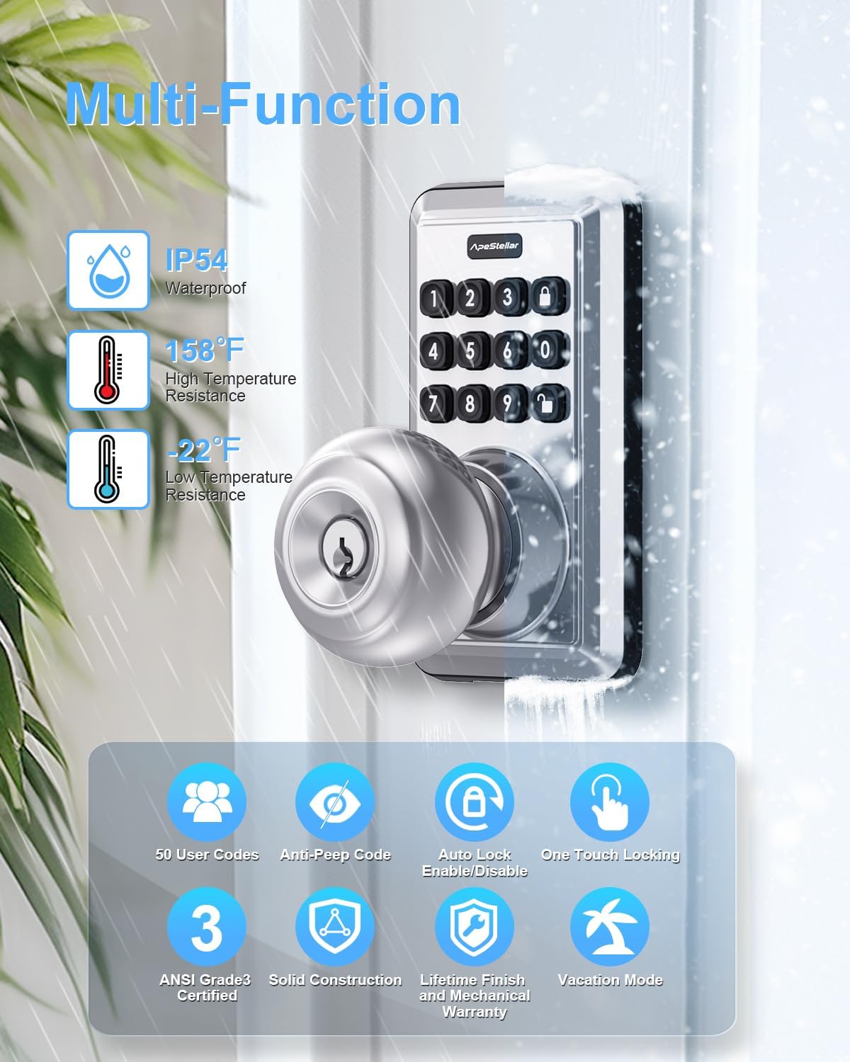 ApeStellar Keyless Entry Door Lock User Manual