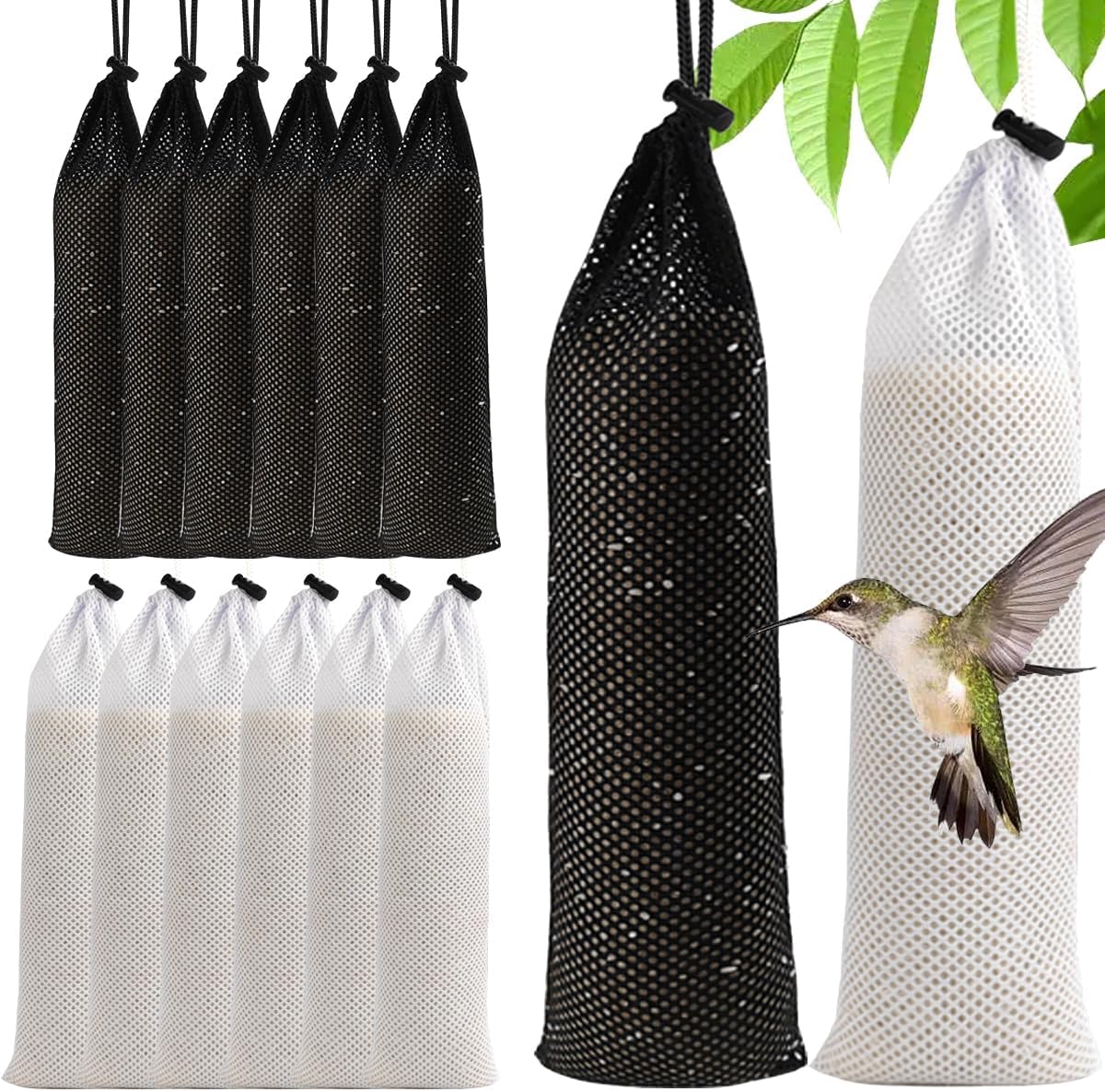 Amazon.com : GXXMEI 12PCS 3.9" x 15.7" Finch Sock Feeder for Outdoor ...
