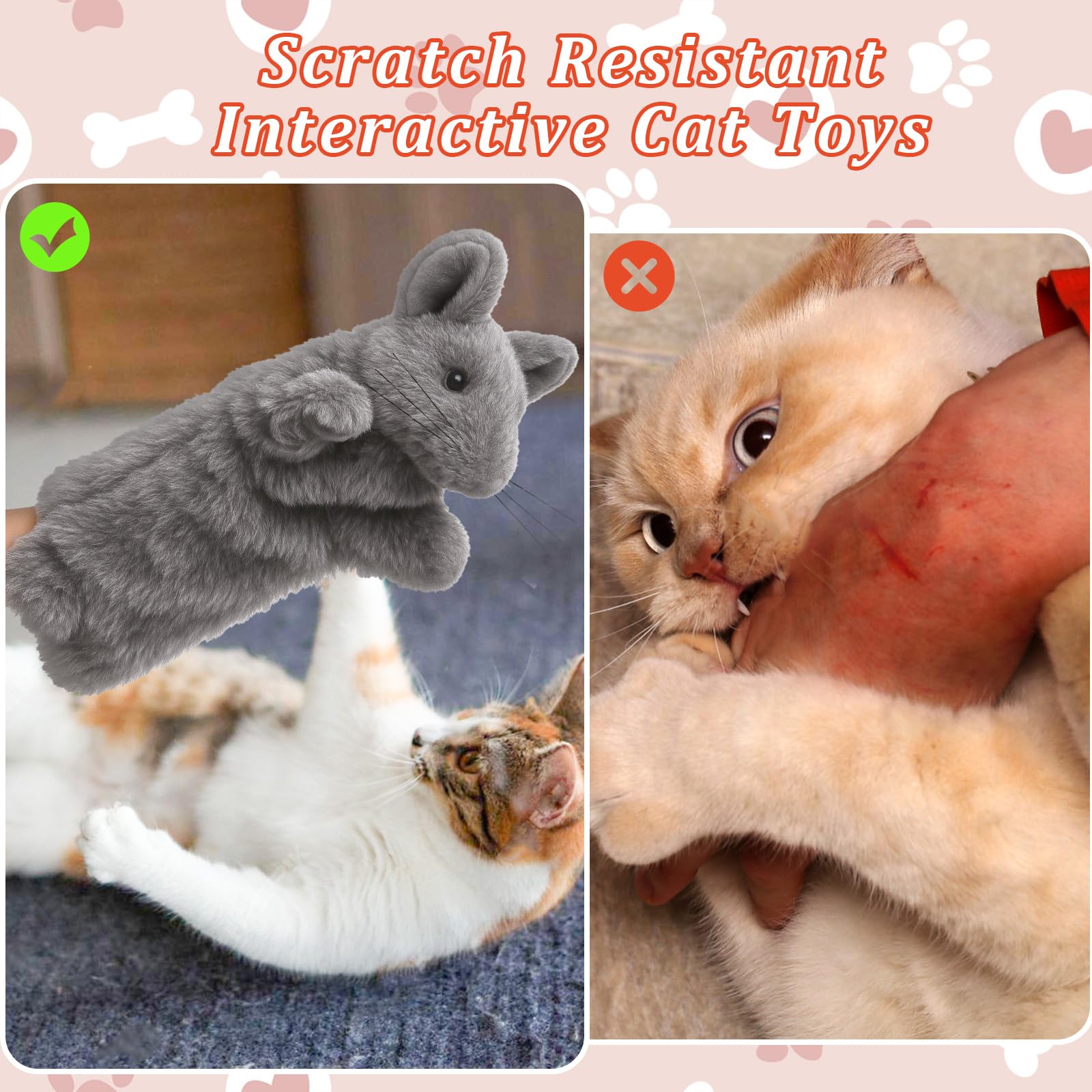 Snapklik.com : BABORUI Cat Wrestling Toy Puppet, Mouse Puppets ...