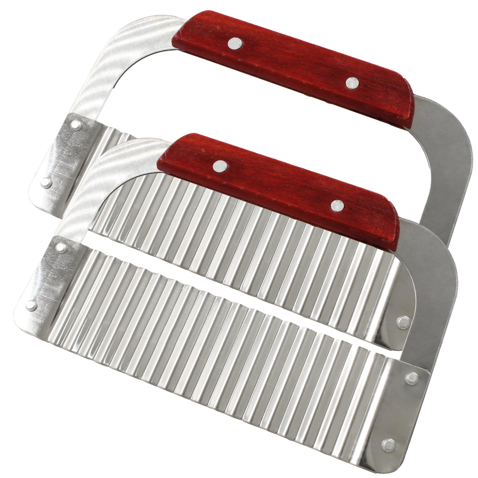 Amazon.com: Murtenze 2Pcs Stainless Steel Crinkle Cutter, Wavy Potato ...