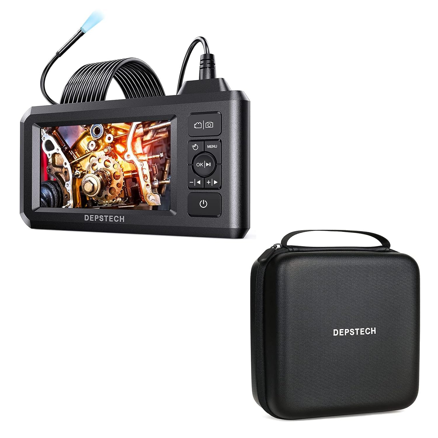 DEPSTECH Industrial Endoscope with Case, 5.5mm 1080P HD Digital ...