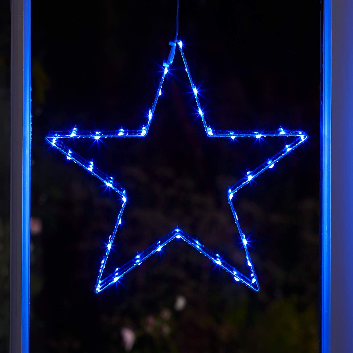 Lights4fun Christmas Indoor Light Up Star Window Decoration with 30 ...