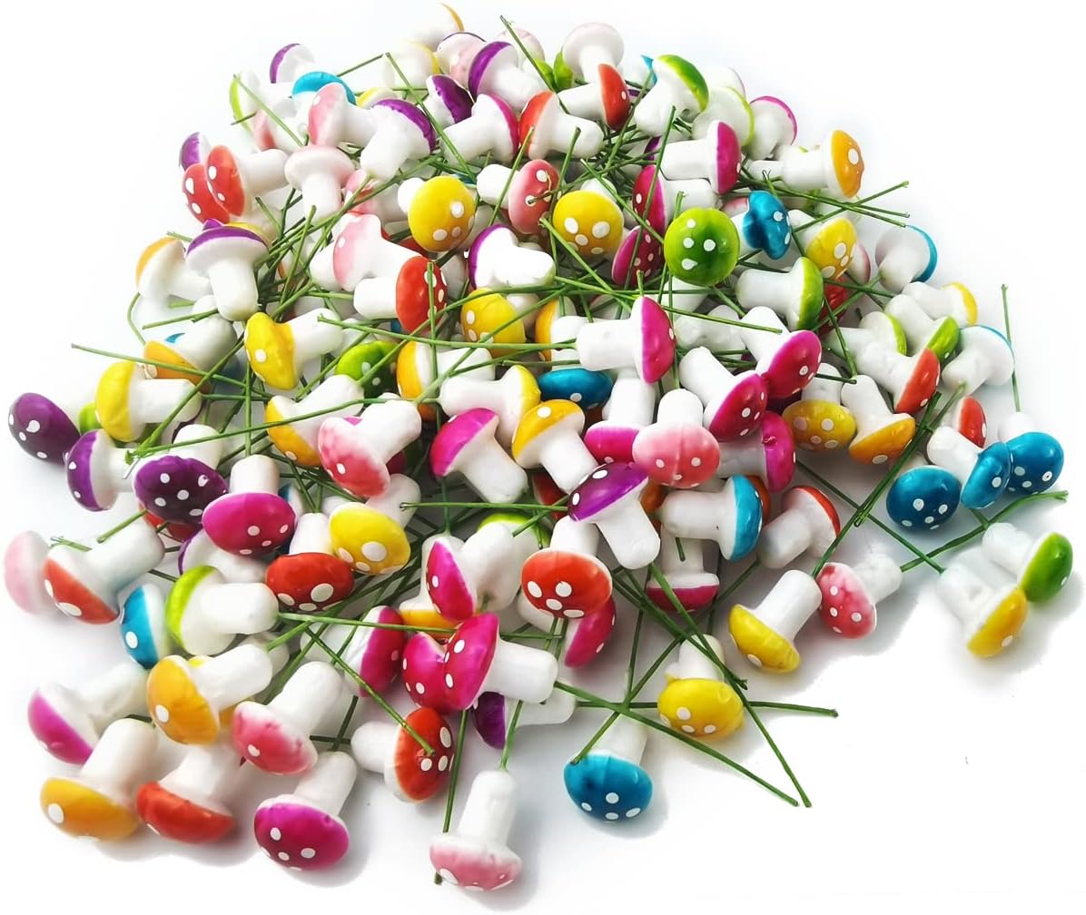Amazon.com: Gresorth 30pcs Mini Artificial Mushroom Decoration Fake ...