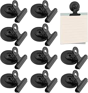 Amazon.com : 10 Pack Black Magnetic Clips,Magnetic Clips for Whiteboard ...