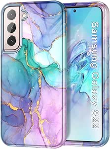 Amazon.com: Btscase for Samsung Galaxy S22 5G Case,Marble Pattern 3 in 1 Heavy Duty Shockproof ...