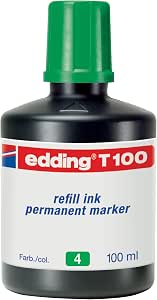 edding T 100 refill ink permanent marker - green - 100 ml - with drop ...
