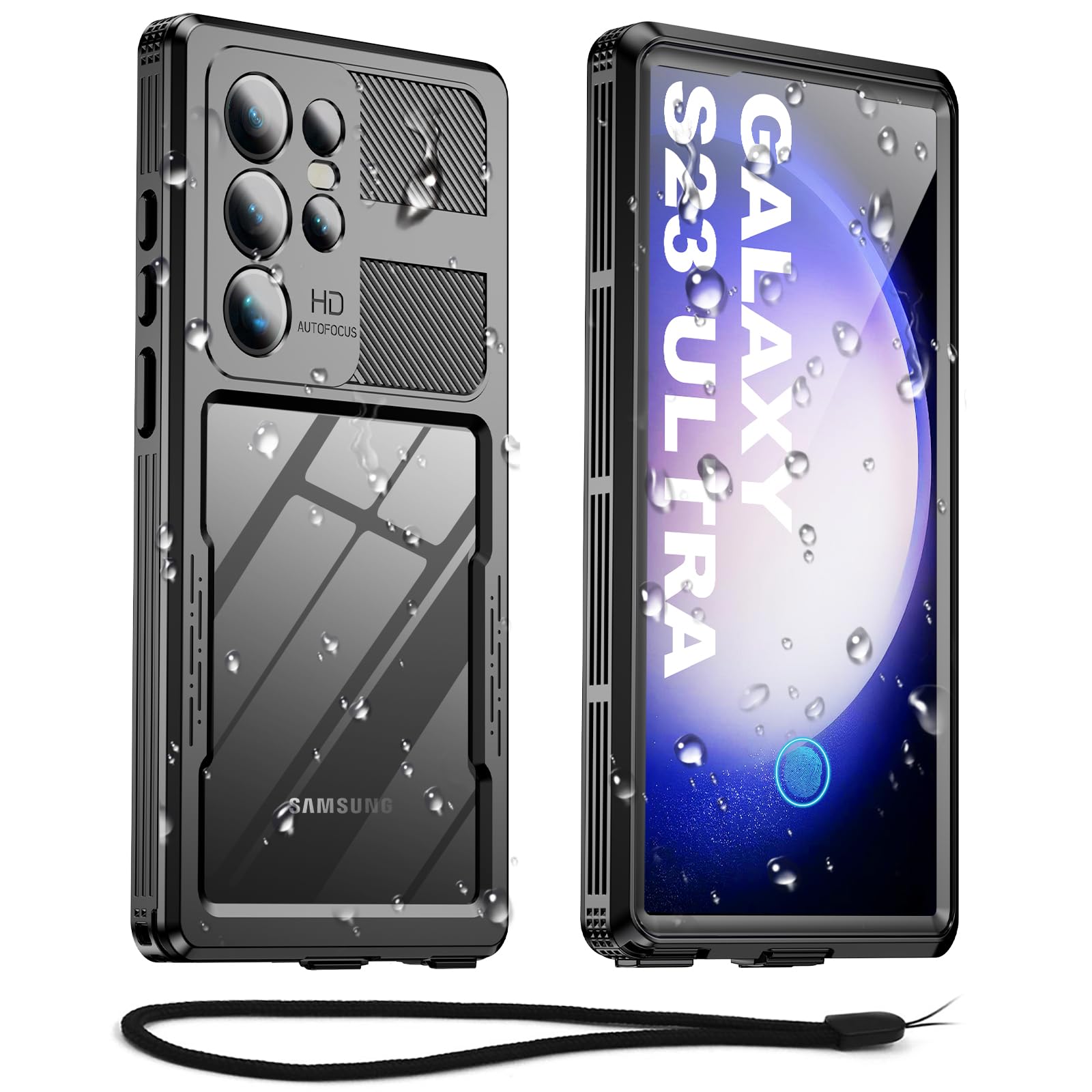 Amazon.com: Haireca for Samsung Galaxy S23 Ultra Case Waterproof, [IP68 ...