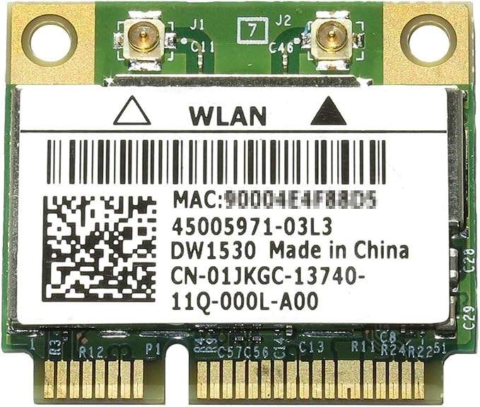 Amazon.co.jp: Dell Wireless WLAN 1530 DW1530 内蔵ワイヤレスLAN Half-Miniカード ...