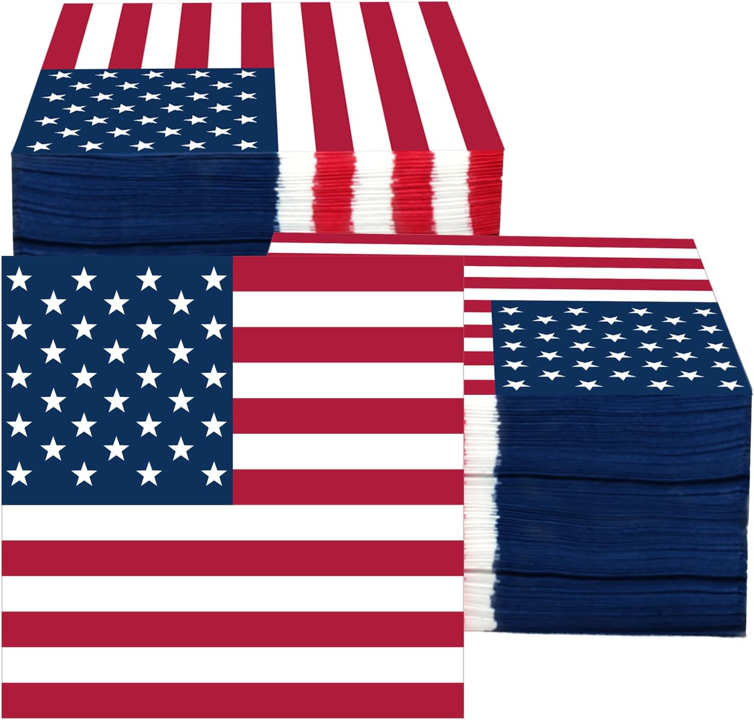 Amazon.com: July 4th Disposable Paper Party Napkins, American Patriotic ...