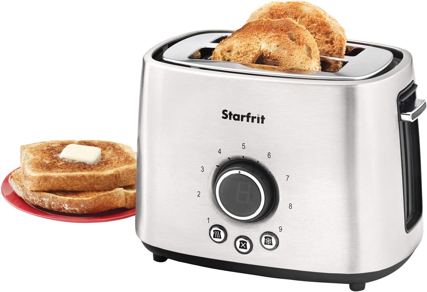 Amazon.com: Starfrit 024020-004-0000 2-Slice Electric Toaster, Brushed ...
