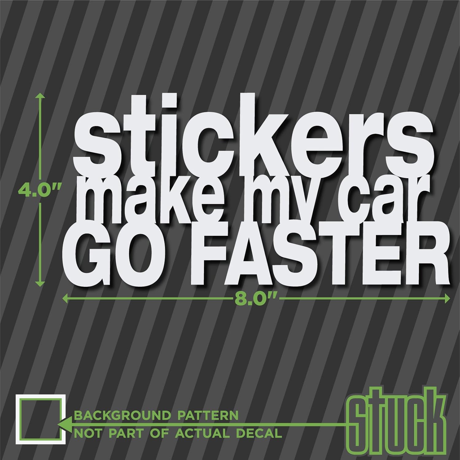 Amazon.com: Stickers Make My Car Go Faster - 8" x 4" - vinyl decal ...