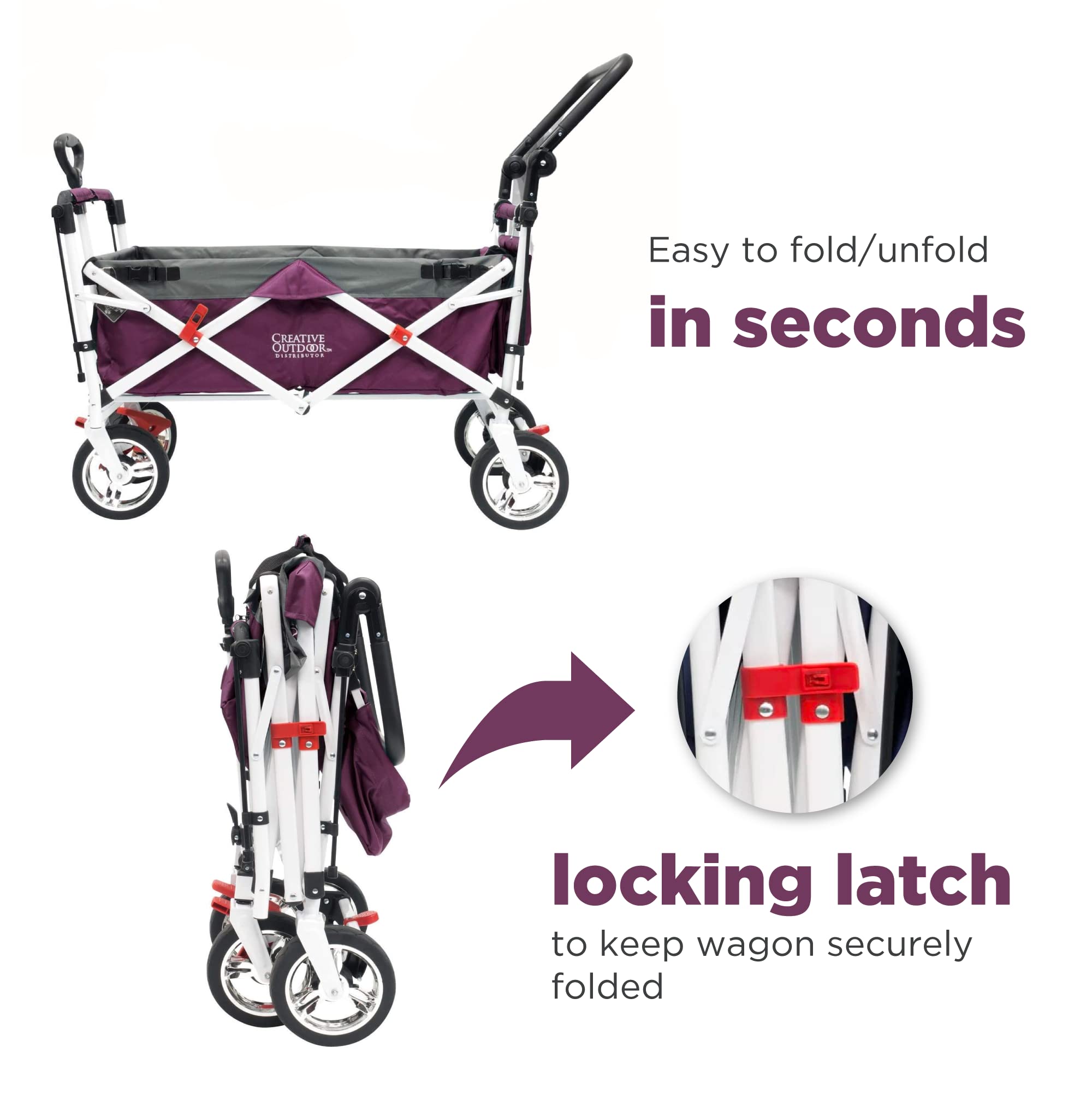 Snapklik.com : Creative Outdoor Wagon For Kids Push Pull Collapsible ...