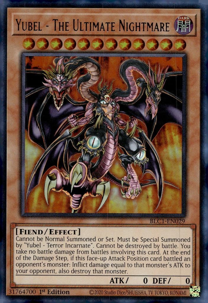 Amazon.com: YU-GI-OH! Yubel - The Ultimate Nightmare (Silver) - BLC1 ...