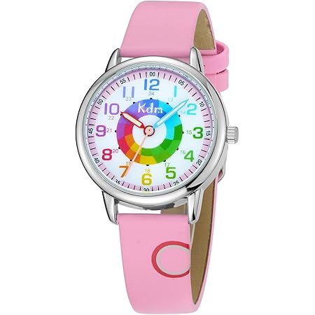 KDM Kids Watches for Girls Ages 5-7 Waterproof Learning Time Girls ...