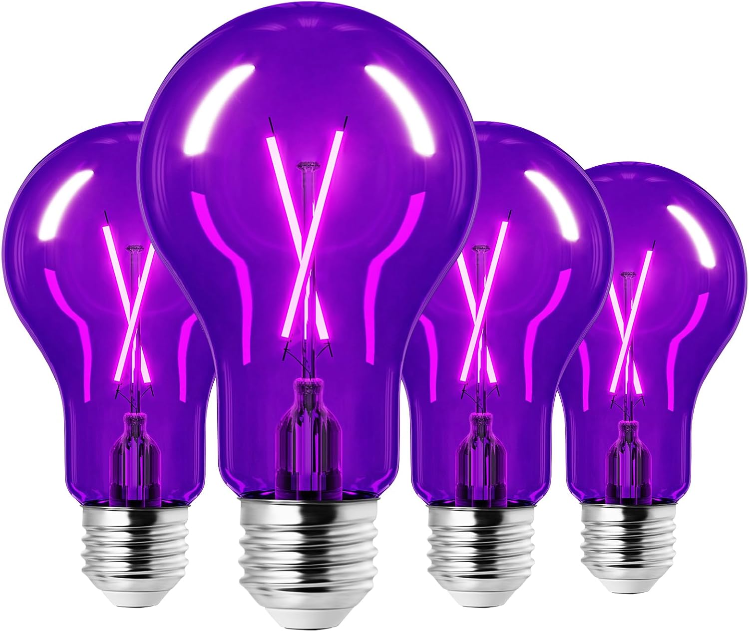 EDISHINE Purple Light Bulb, 8W A19 Dimmable LED Light Bulb, Purple LED ...