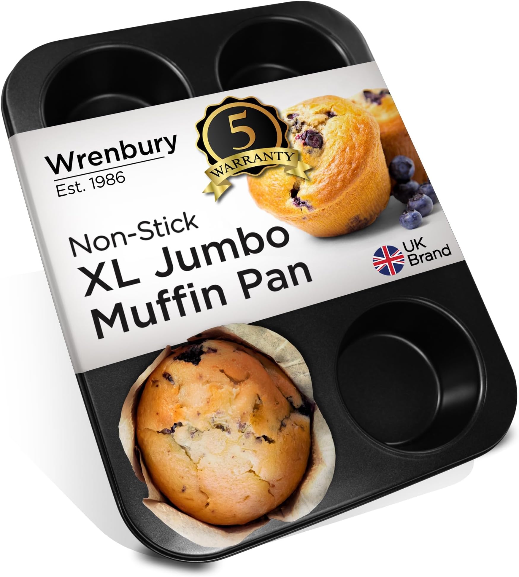 Amazon.com: Wrenbury Heavy Duty Yorkshire Pudding Pan - 4 Large Cups ...