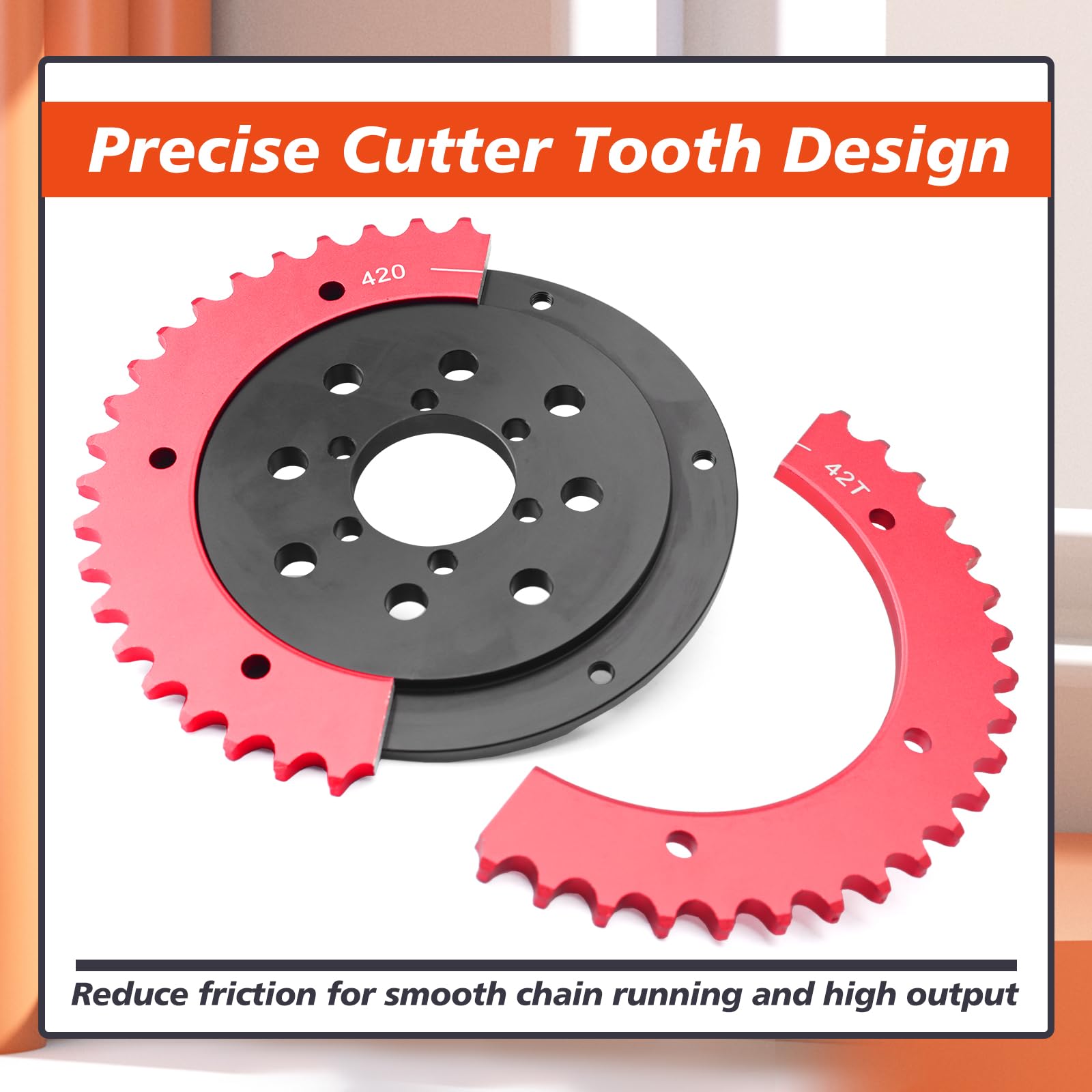 Snapklik.com : 420 Chain Sprocket And 42 Tooth Mini Bike Split Sprocket ...