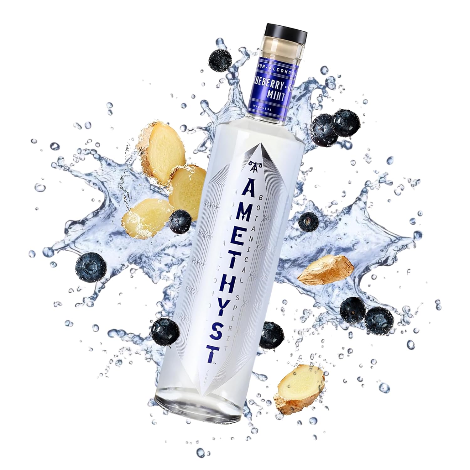 Amazon.com : Amethyst Non Alcoholic Spirits, Blueberry Ginger Mint ...