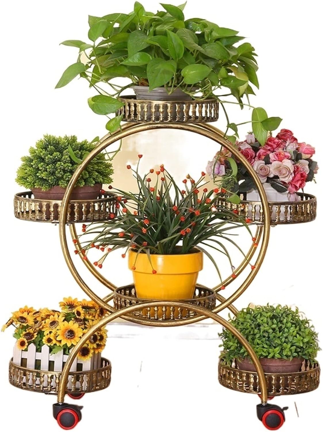 Amazon.com : Plant Pot Stand Iron Plant Stand Multiple Flower Pot ...