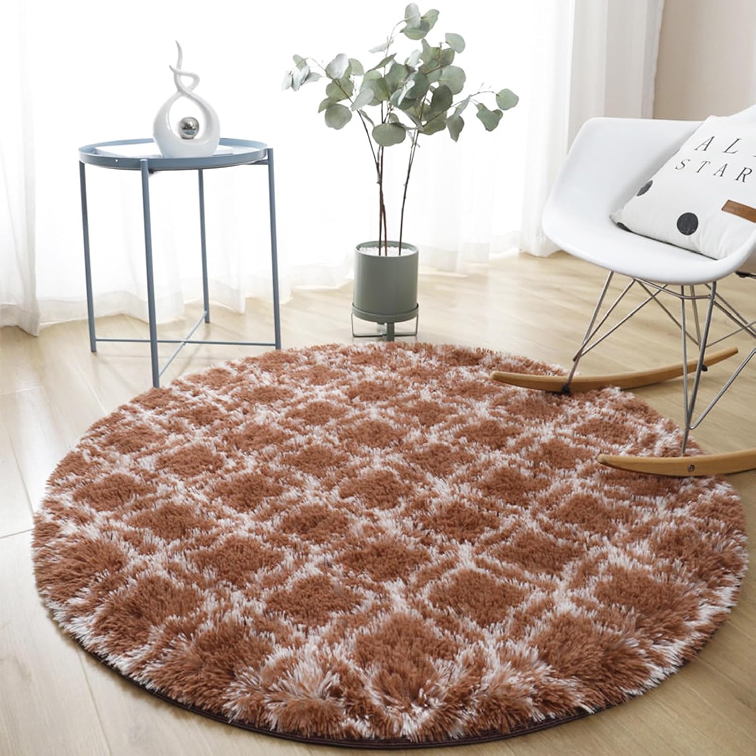 Amazon.com: Round Rug Ultra-Soft Plush Modern Circle Area Rug for Kid's ...