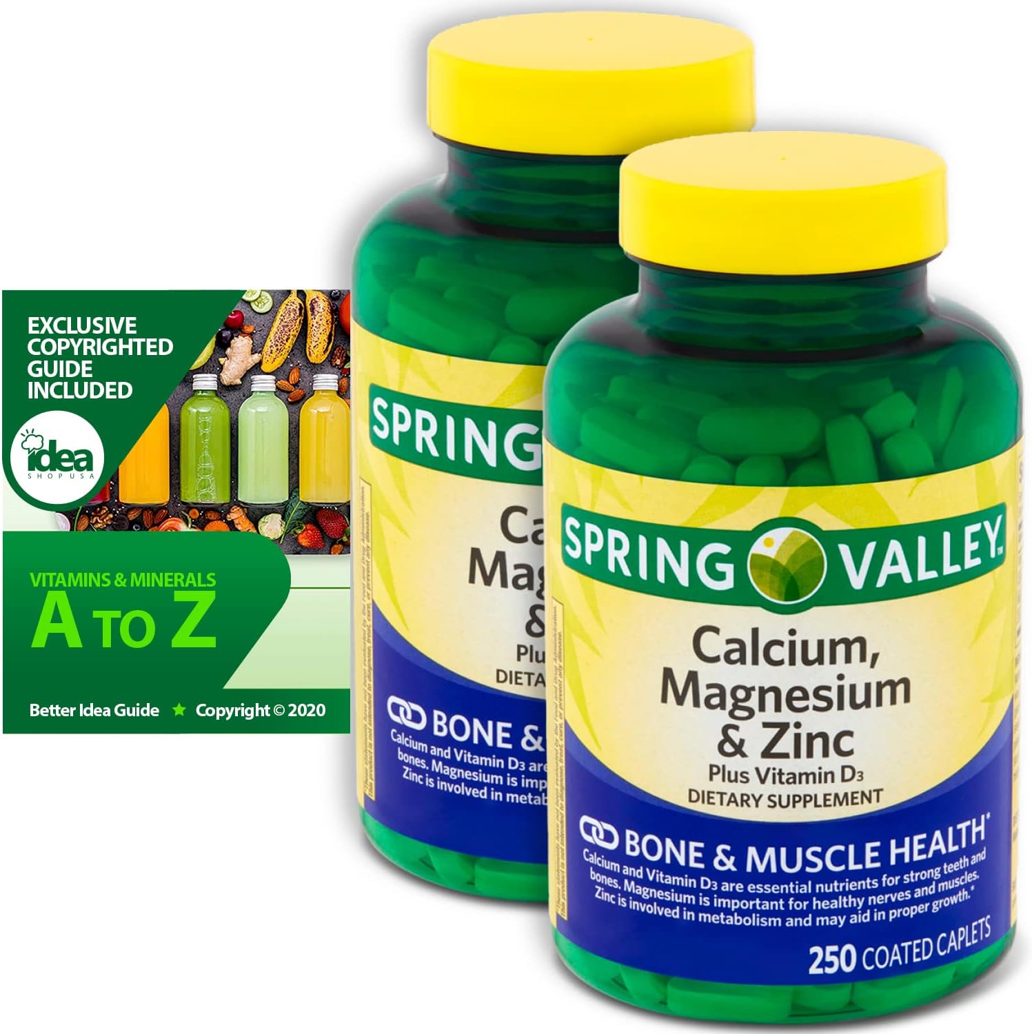 Amazon.com: Spring Valley - Calcio, magnesio y zinc, además de vitamina ...