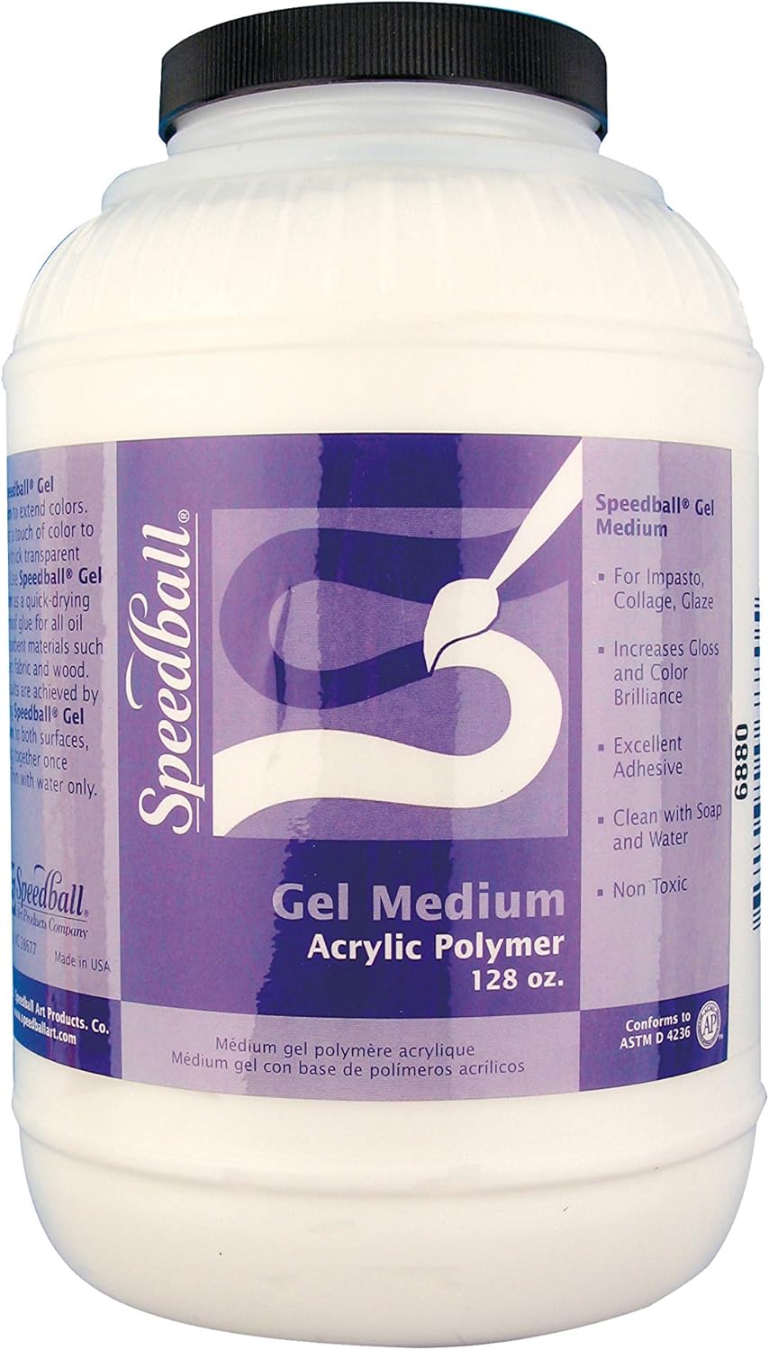 Amazon.com: Speedball 128-Ounce Gel Medium, Gallon