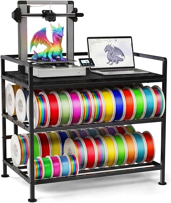 Amazon.com: 3D Printer Stand with Filament Storage I-Beam Reinforced ...